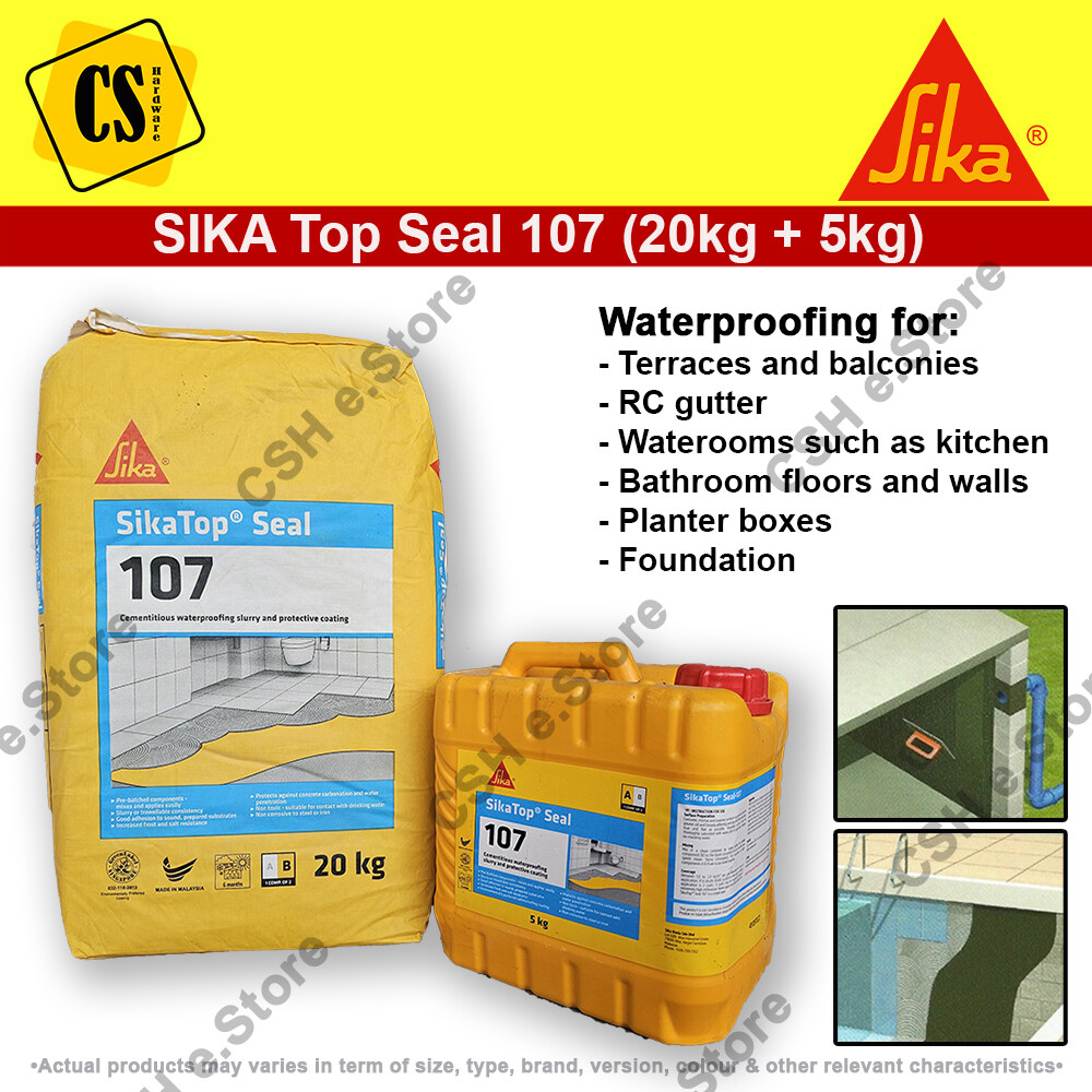 Sika Top Seal 107 Cement Based Waterproof System Seal Crack Anti ...