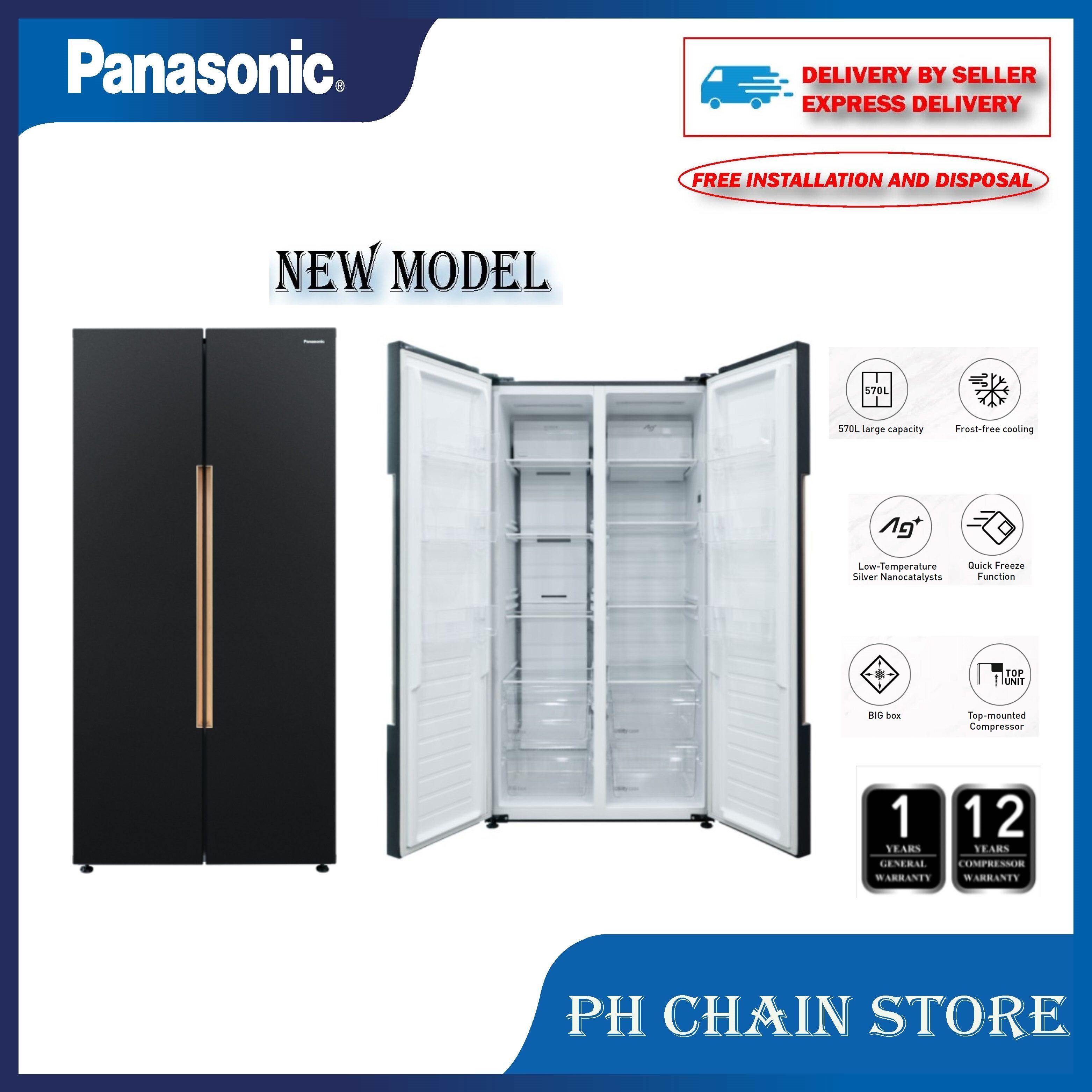 PANASONIC 570L SIDE-BY-SIDE INVERTER REFRIGERATOR | NR-S621BB-MY NEW ...