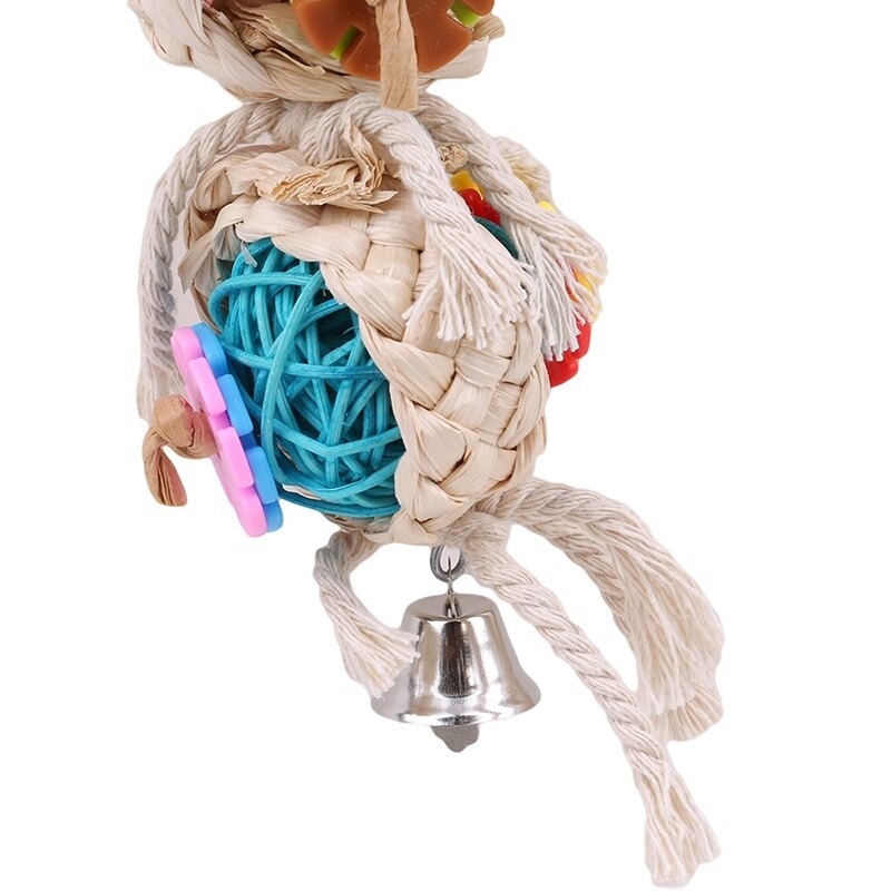 Parrot Toys Swing Parrot Cage Ball Hanging Pet Bird Toys Bites Climb ...