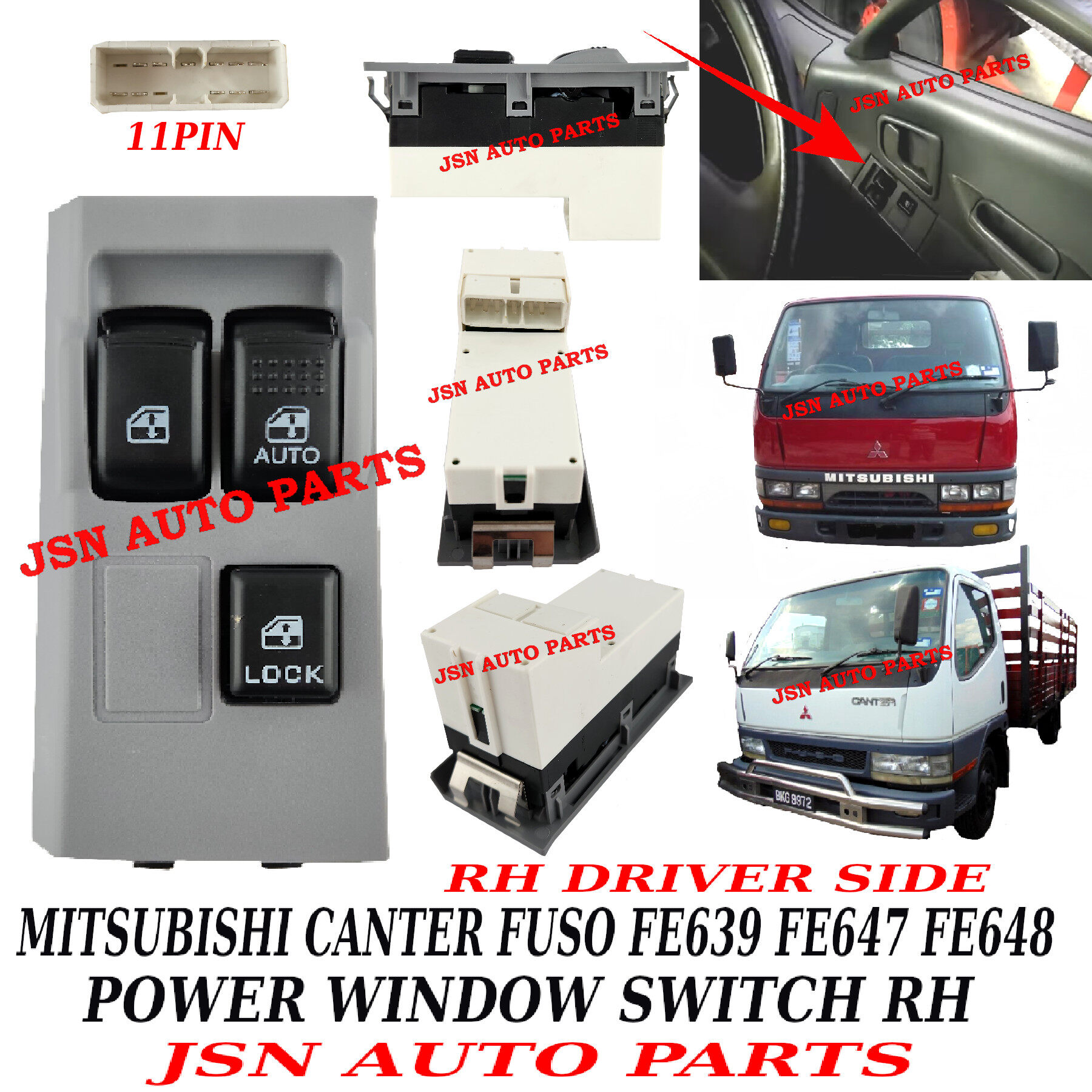 MITSUBISHI CANTER FE638 FE639 24V LEFT OR RIGHT SIDE POWER WINDOW ...