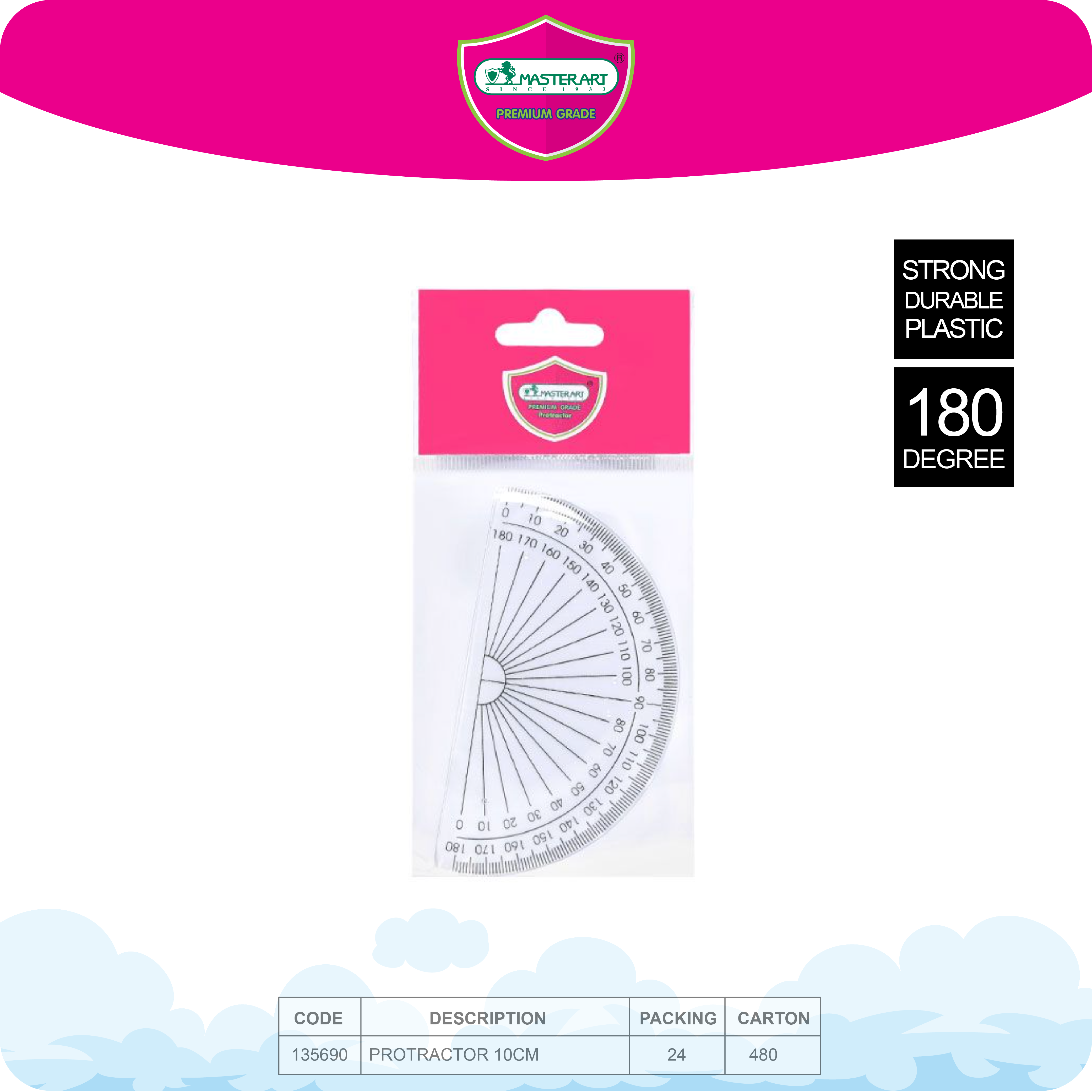 Master Art Protractor (10cm) | Lazada