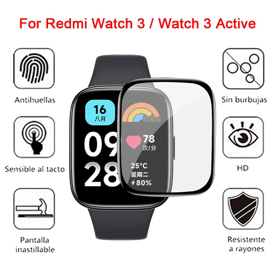 คลุมทั้งหมดปกป้องหน้าจอสำหรับ Redmi Watch 4 / Redmi Watch 3 Active Soft ...