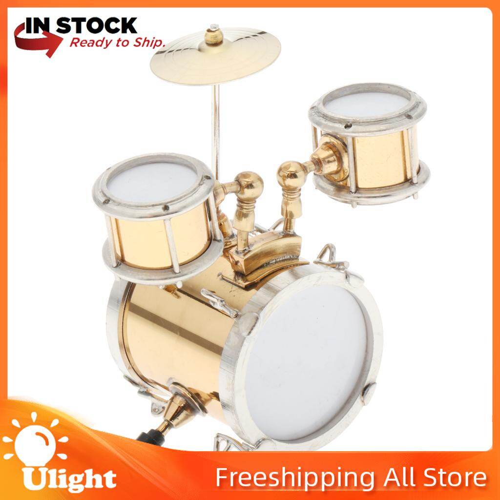 Ulight 14*10*10cm Miniature Copper Drum Set Model Musical Instrument ...