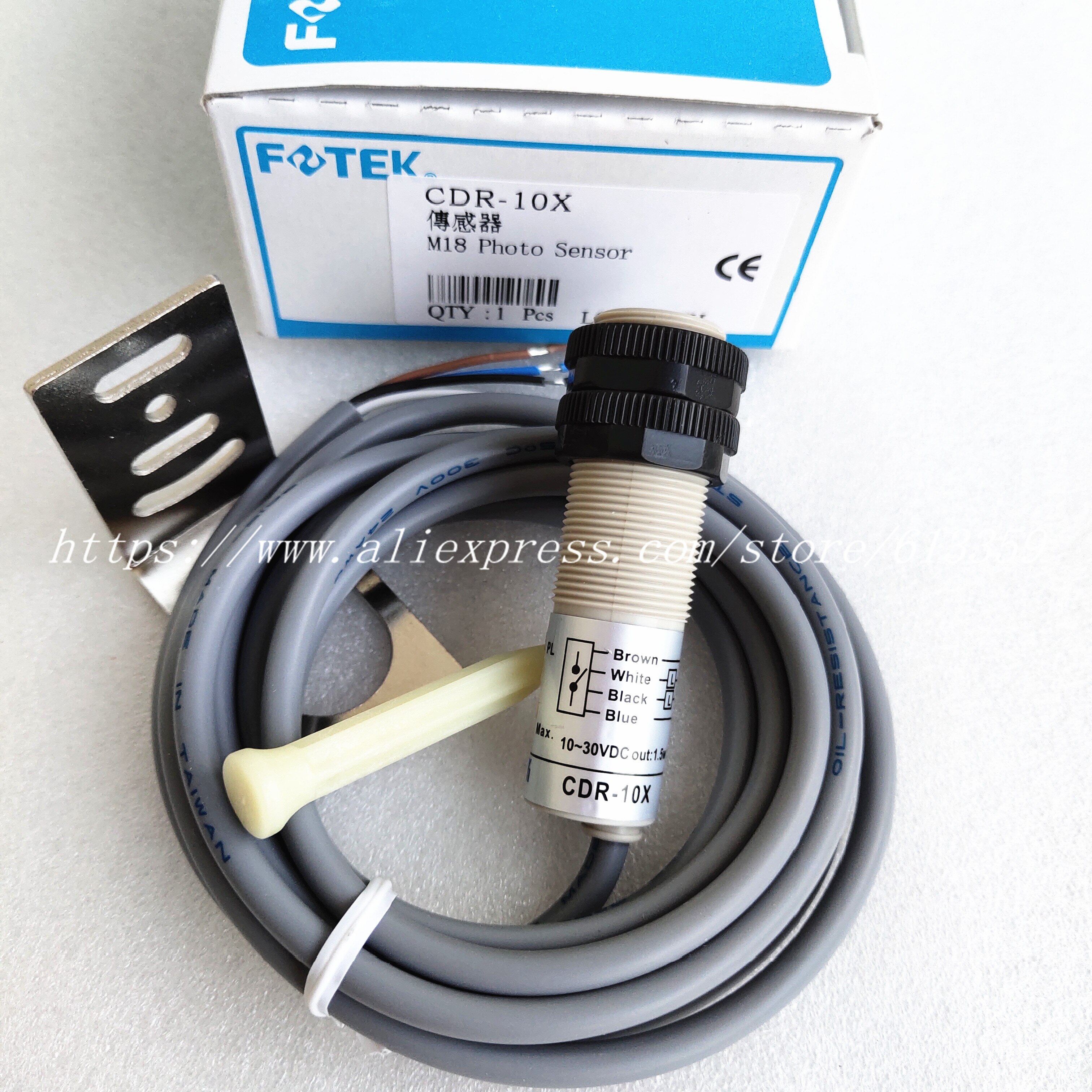 CDR-10X FOTEK ใหม่ M18 TUBULAR TYPE PHOTO SENSOR Photoelectric Switch ...