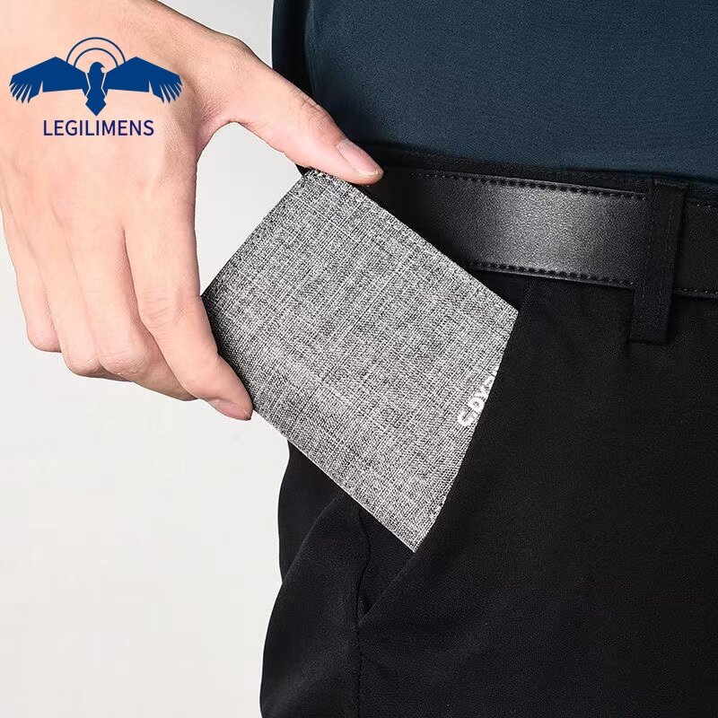 LEGILIMENS กระเป๋าสตางค์ผ้าแคนวาสสำหรับผู้ชายบางเฉียบมินิไดร์เวอร์ ...