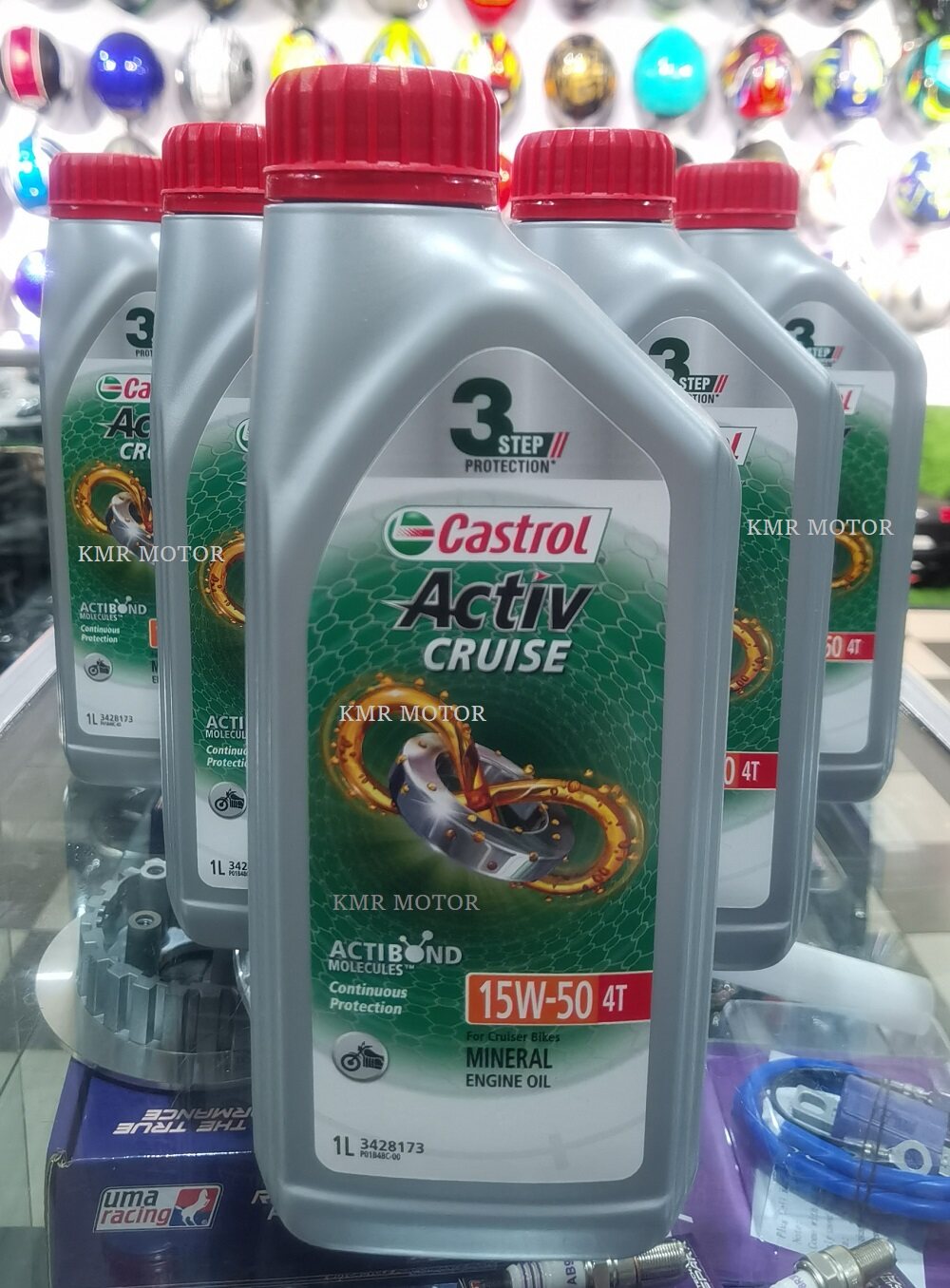 100% ORIGINAL CASTROL ACTIV CRUISE 3 STEP PROTECTION 15W-50 4T ENGINE ...