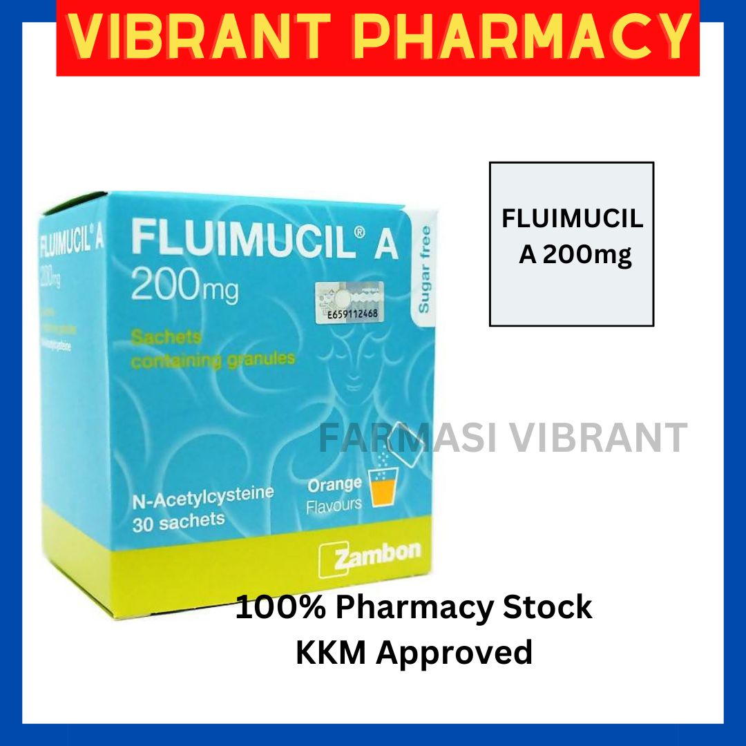 Fluimucil A 200mg 2's UBAT PECAH KAHAH CAIR KAHAK | Lazada