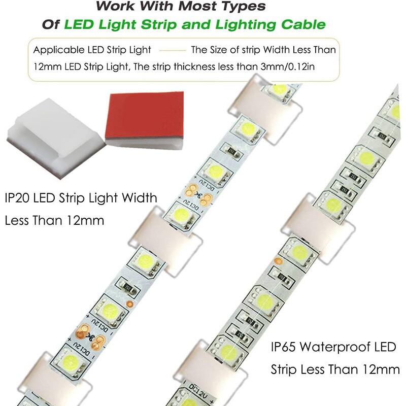 Self-Adhesive LED Strip Light Mounting Brackets and Clips,LED Light ...