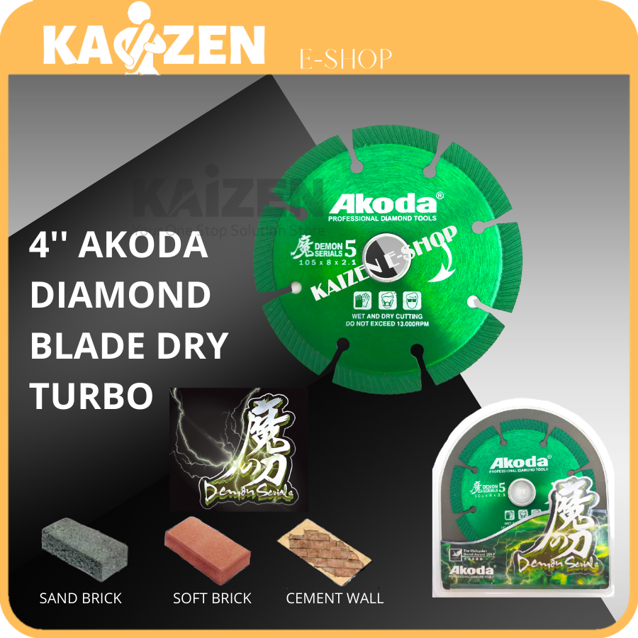 AKODA 4'' WET & DRY DEMON SERIES/ BLACK SERIES / DIAMOND VACUUM BRAZED ...