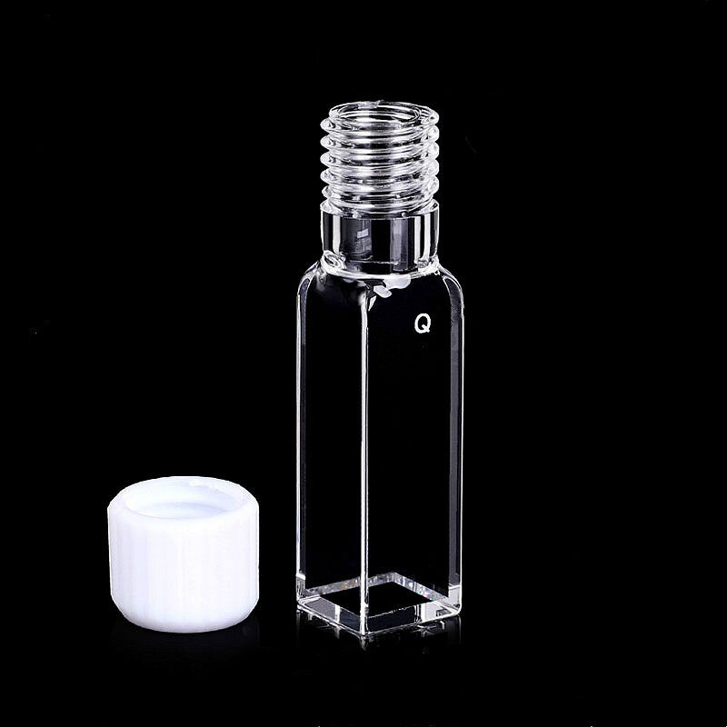 Quartz Cuvette Fluorescence Sealable Cells 10*10mm Thread GL 14 Screw ...
