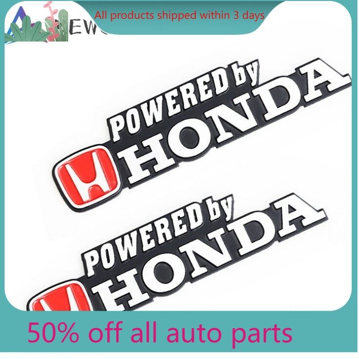 NEW Car Sticker POWERED by HONDA Logo Emblem Badge 3D Metal Car Decals ...