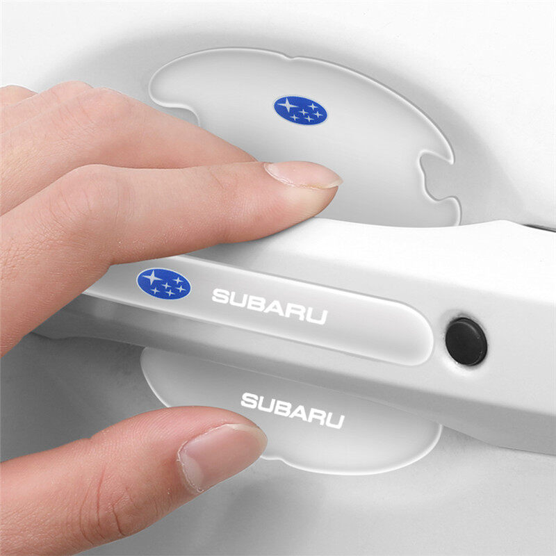 8ชิ้นมือจับประตูอัตโนมัติป้องกันรอยขีดข่วนสติกเกอร์สำหรับ Subaru ...