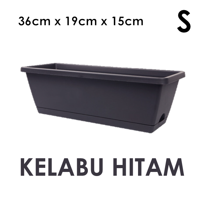 AgroBuddy Nordic Style Long Rectangular Plastic Planter Box / Pasu ...