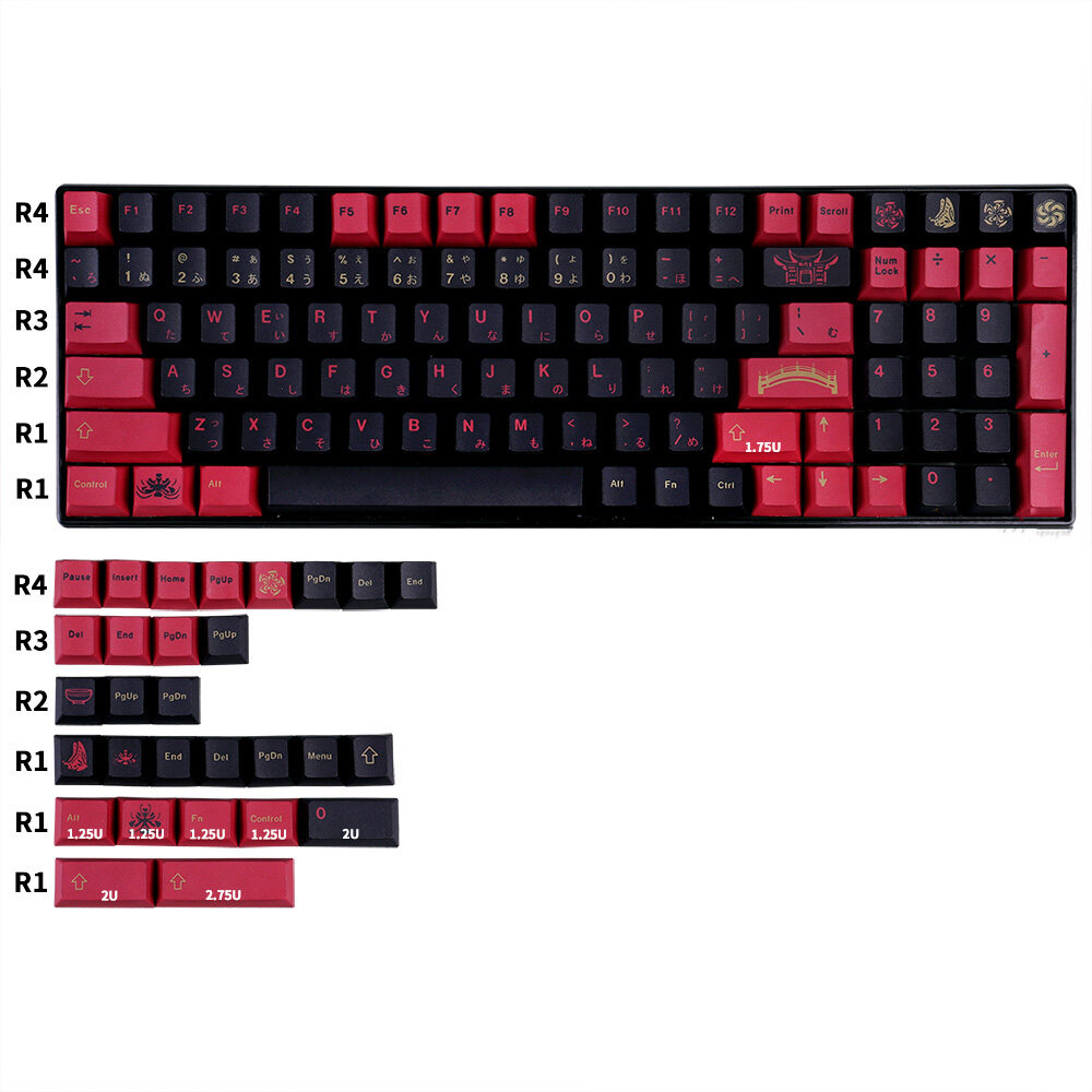 129 Keys GMK Higanbana Keycaps Set PBT Dye-Sublimation Personalized ...