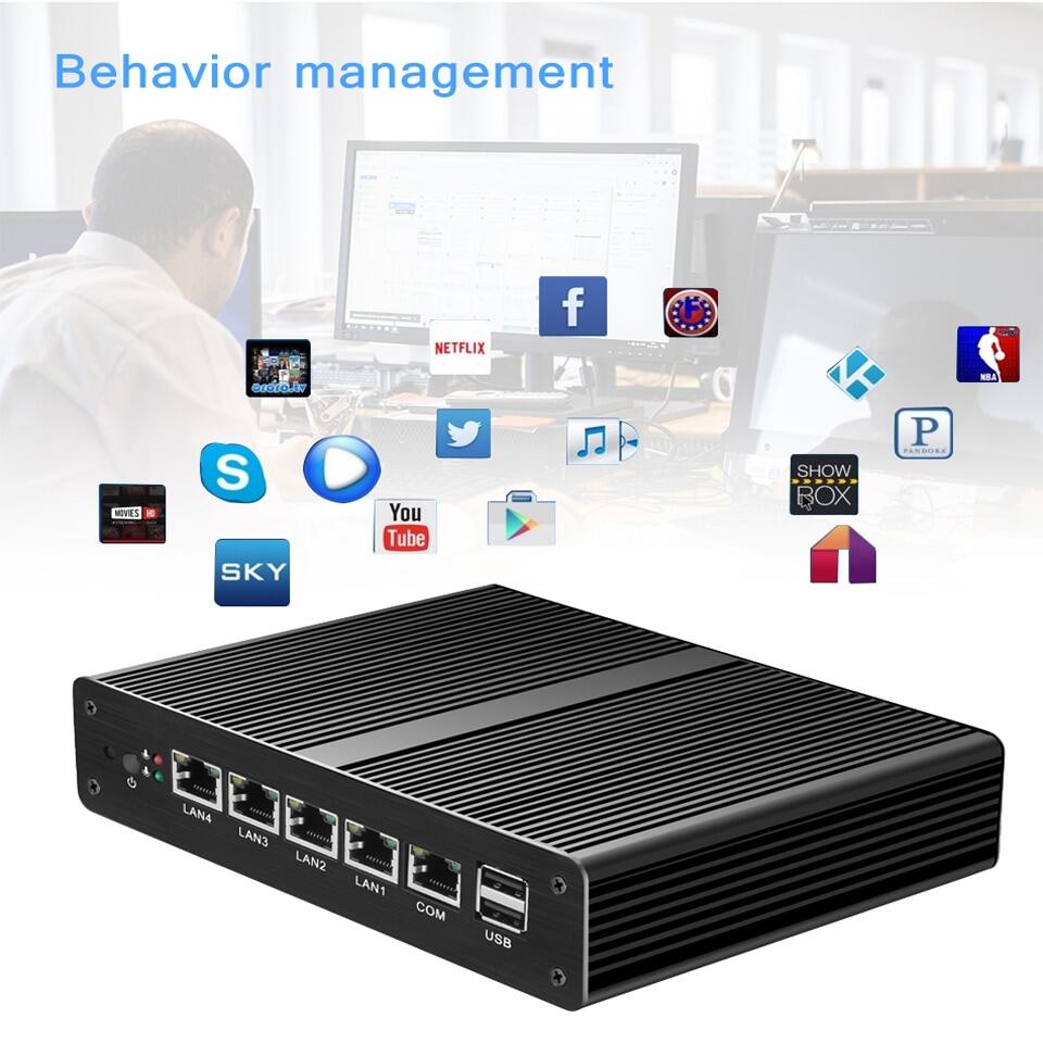 Fanless Mini PC PFsense Server Celeron J1900 Quad Core 4 Gigabit LAN ...