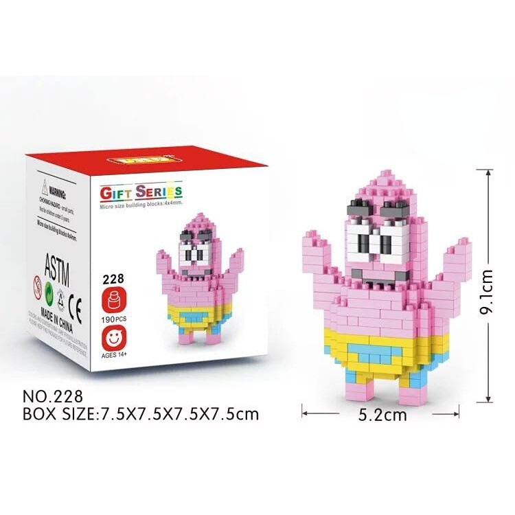 SpongeBob Blocks Patrick Star Plankton Octopus Brick Small Particles ...