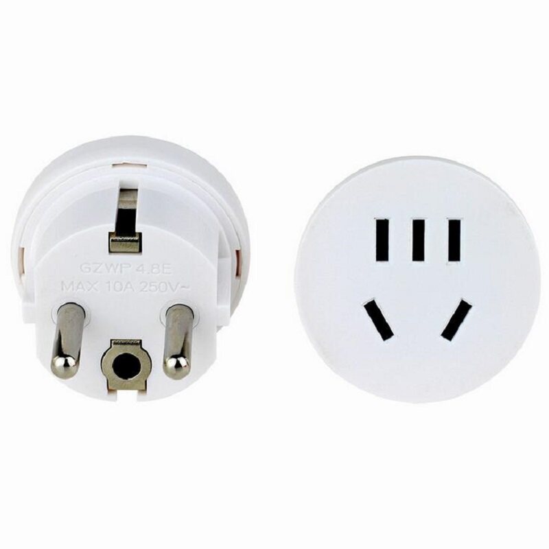 CN US AU to EU Plug 2Round Pin 4.8 power AC adapter Converter Travel ...