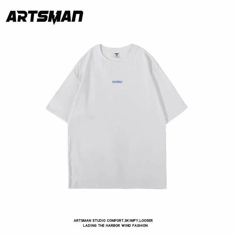 S-8XL Ins Original Trend Street สำหรับทั้งหญิงและชายพิมพ์ตัวอักษรบุคลิกภาพสั้นเสื้อยืดคู่ฉบับ ...