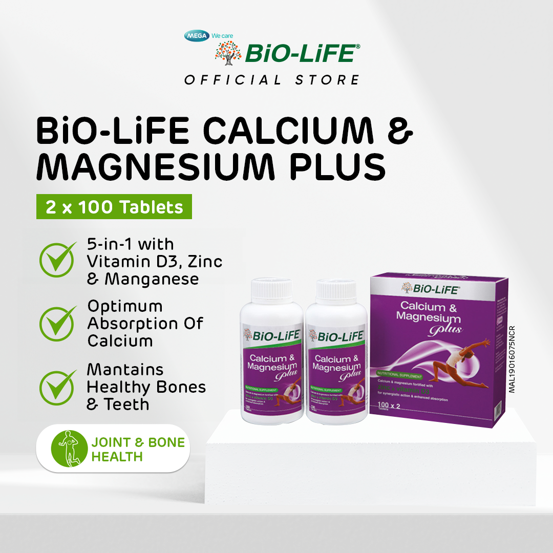 BiO-LiFE Calcium & Magnesium Plus 2 x 100 tablets (EXPIRY DATE JULY ...