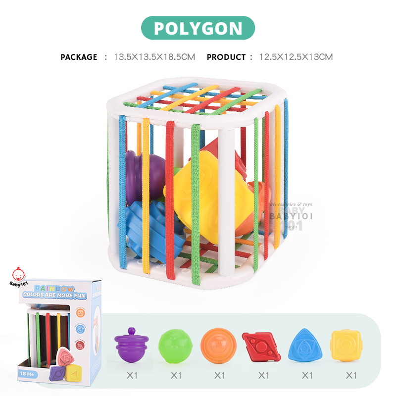 【Baby101】Baby Rubik Cube Rainbow Busy Cube Busy toys Ball Maian Bayi ...