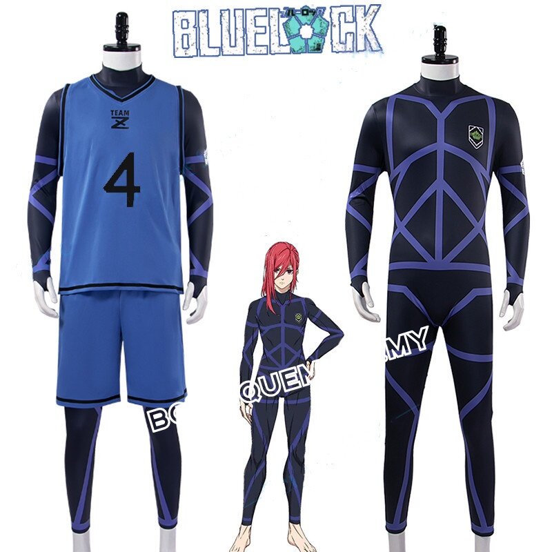 Blue Lock Isagi Yoichi Cosplay Costume Chigiri Hyoma Jersey Onesie Suit ...