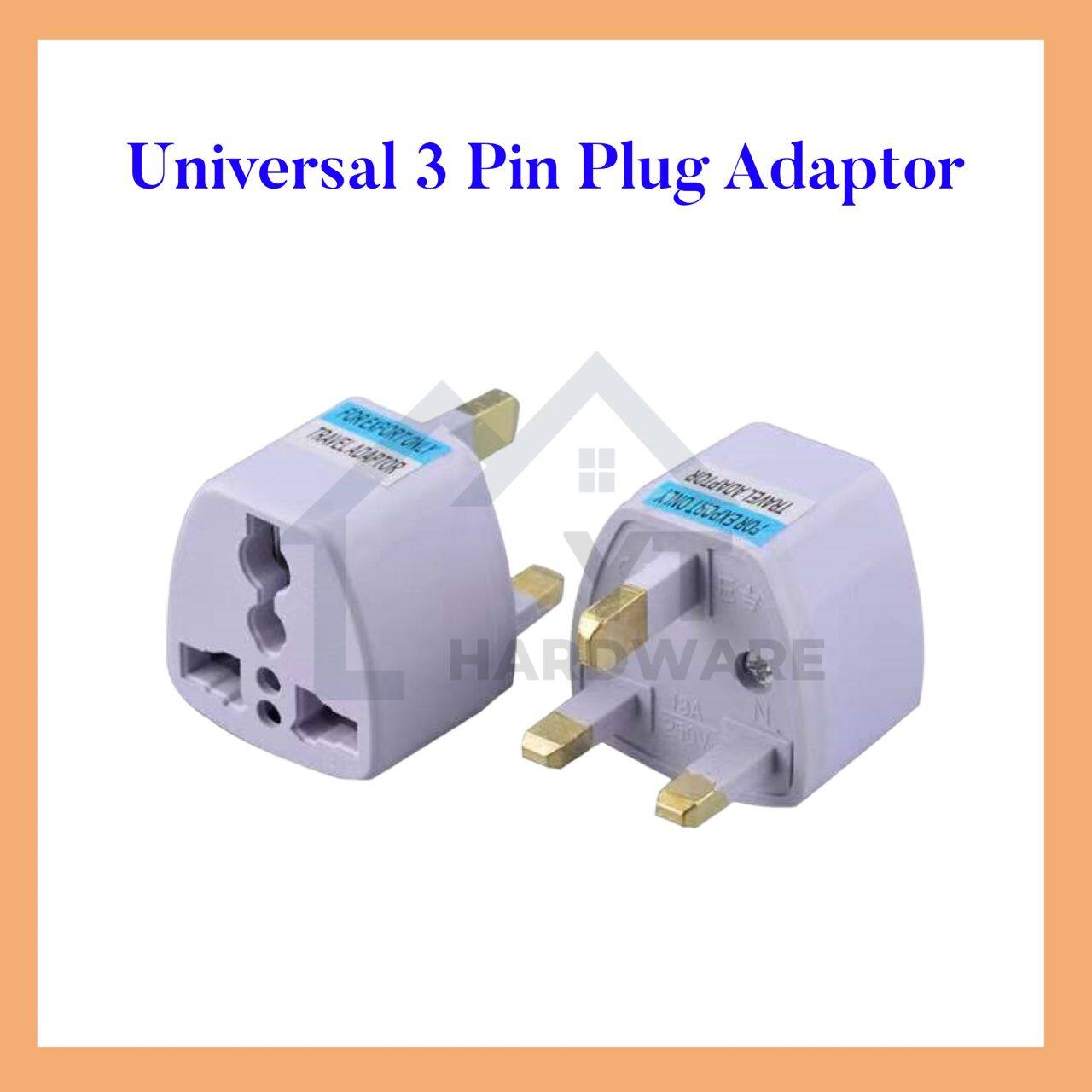 [READY STOCK] 1pcs Universal 3 Pin Plug Adaptor 2 Pin Adaptor ...