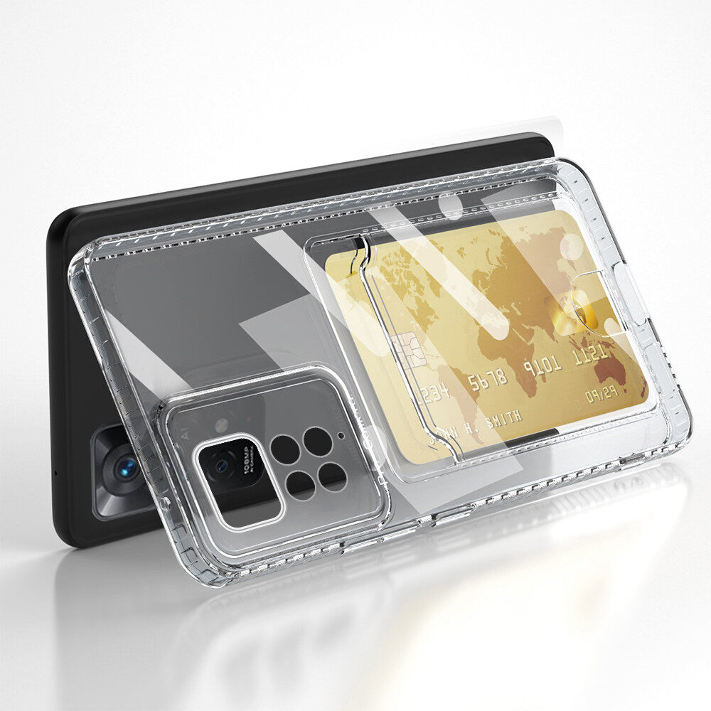 TransparentFor Infinix Note 12 G96 Case Clear Card Wallet Back Soft TPU ...