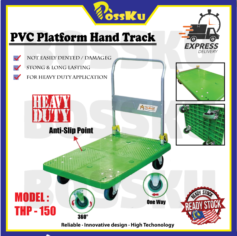 TAHAN [150KG] PVC Foldable Platform Hand Track / Trolley Heavy Duty ...