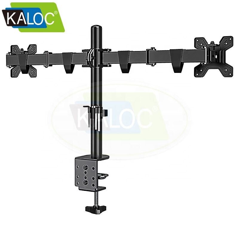 KALOC DW220T 17-27" Table Top Dual Monitor Stand Height Adjustable Full ...