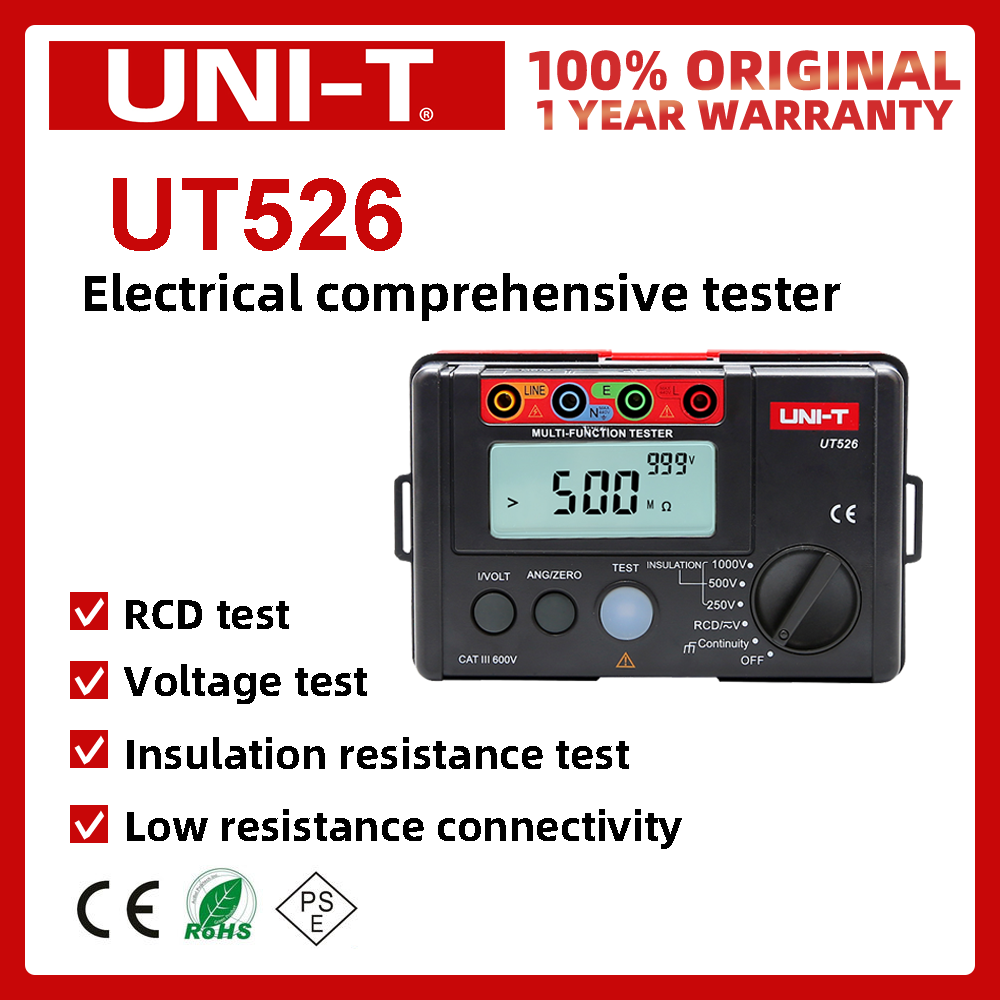 UNI-T UT526 Multi-function Digital Electric Meter Electrical Insulation ...