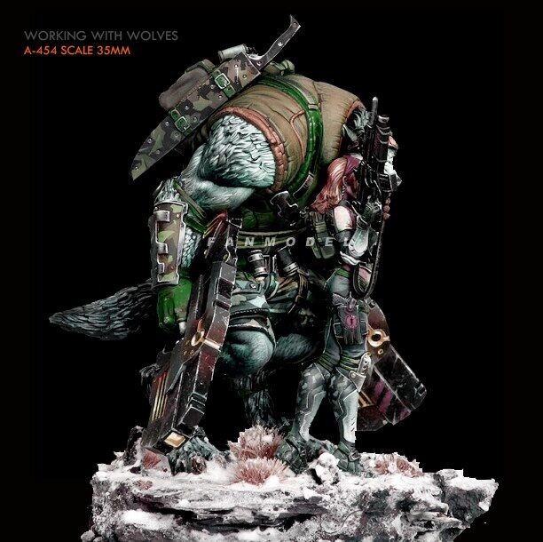 35mm Resin model kits figure beauty colorless and self-assembled A-454 ...