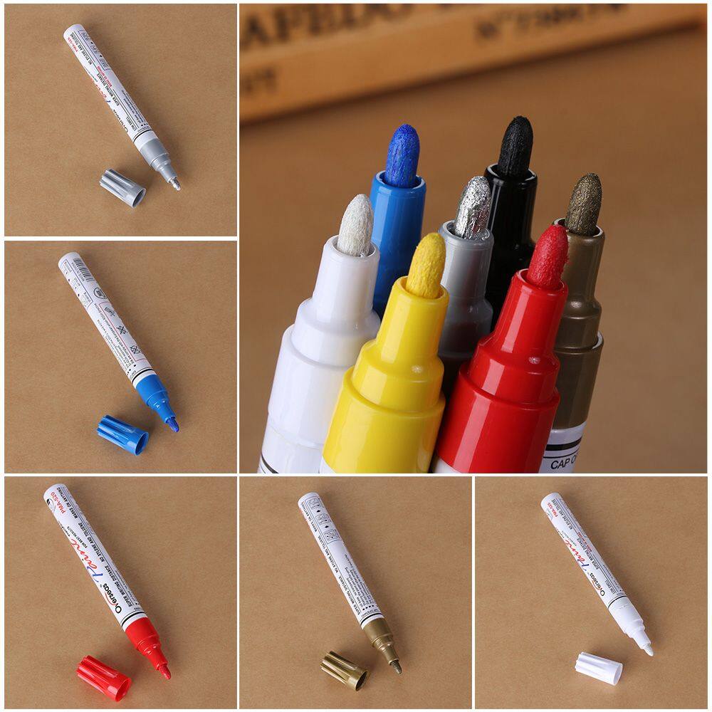 LONGB Fashion Metal Permanent Tread Rubber Tire Marker Pen Car Tyre ...