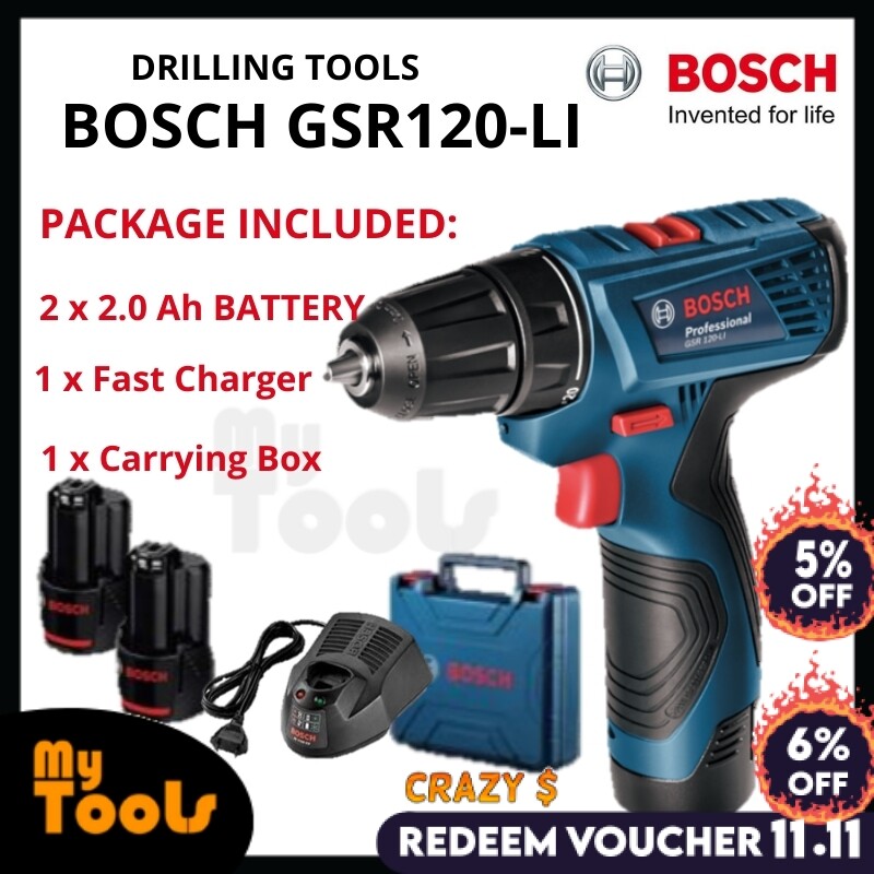 BOSCH GSR120-LI / GSR 120-LI Professional Cordless Drill Driver | Lazada