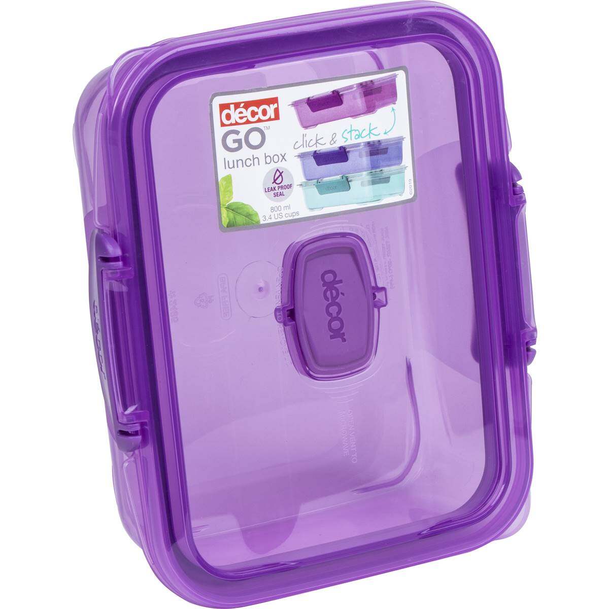 Decor Go Click & Stack Lunch Box Oblong 800ml | Lazada