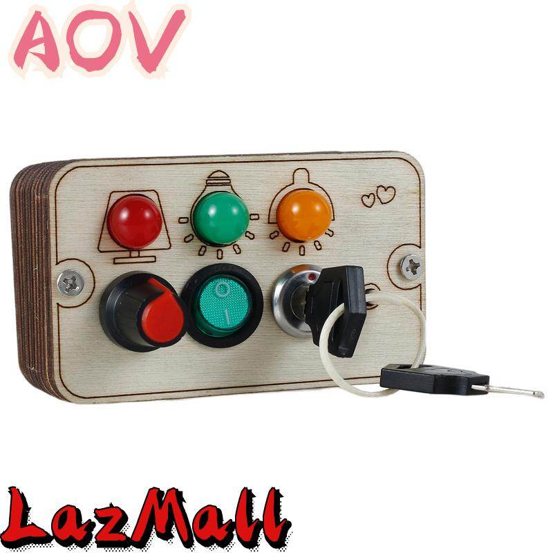 AOV Montessori Busy Board LED Light Switch Busy Board ไม้ Sensory ของ ...