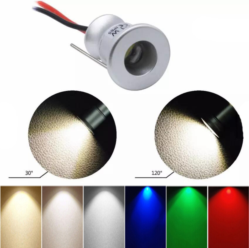 Ranpo 1W 12V Mini LED Downlight Spotlight IP65 Stair Cabinet Light ...
