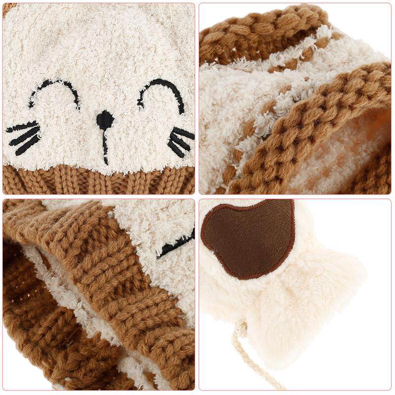 AOVเด็กน่ารัก2ชิ้นหมวกขนสัตว์หมีHood Hood Cat 'S Clawมือ - AOV Official ...