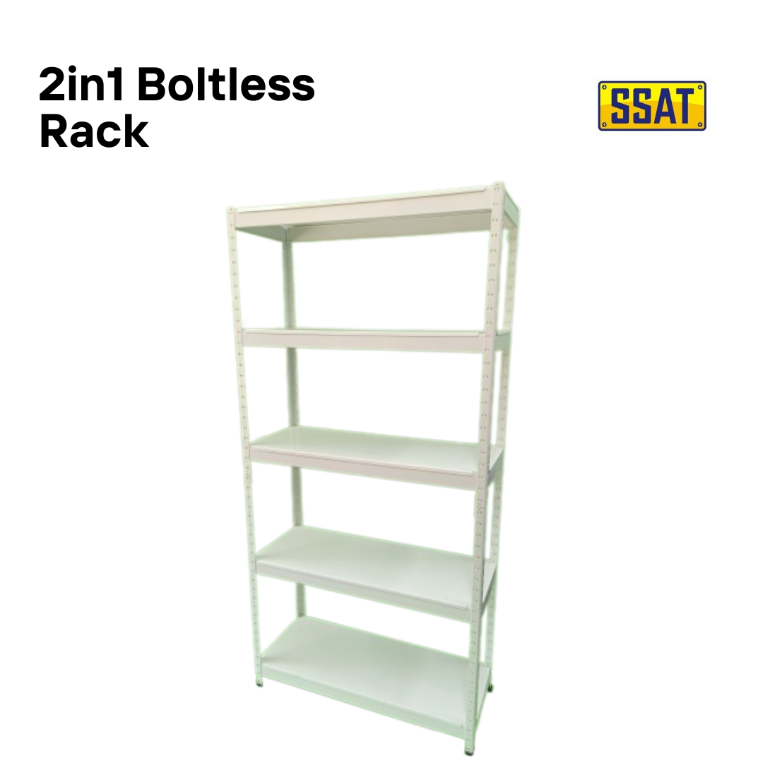 Adjustable 5 Tier Metal Boltless Rack Home kitchen Store Storage Rack ...