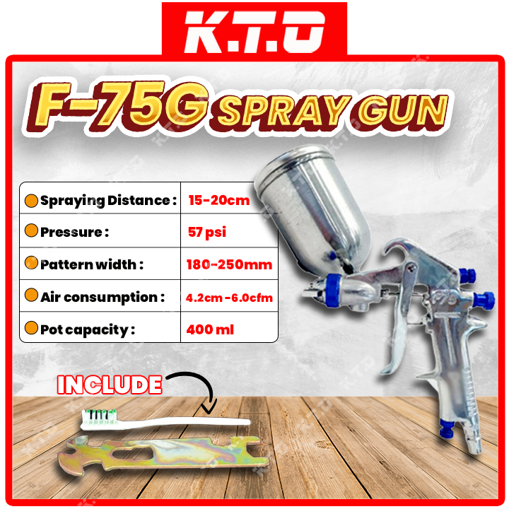F-75G F-75S High Pressure Gravity Paint Air Spray Gun Set 1.5mm Nozzle ...