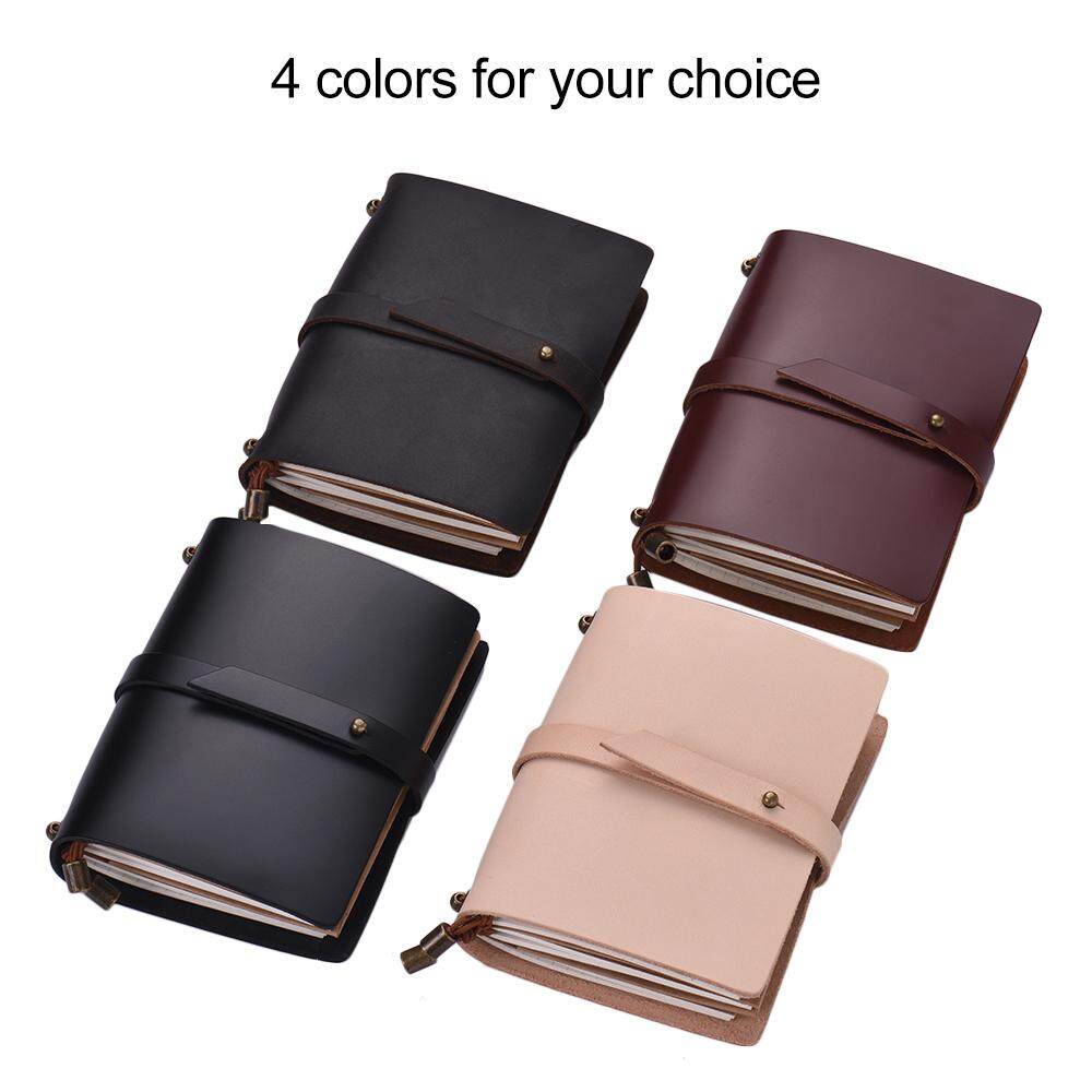 Portable Travel Journal Diary Leather Writing Notebook Refillable Lined ...