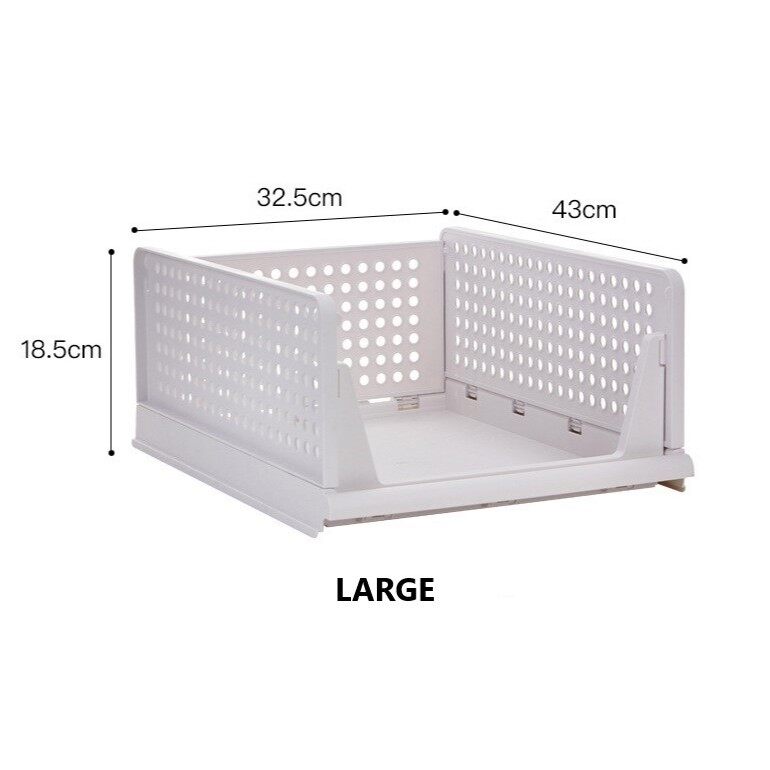 🌻 READY STOCK🌻 Folding Type Multipurpose Stackable Drawer Rack Storage ...