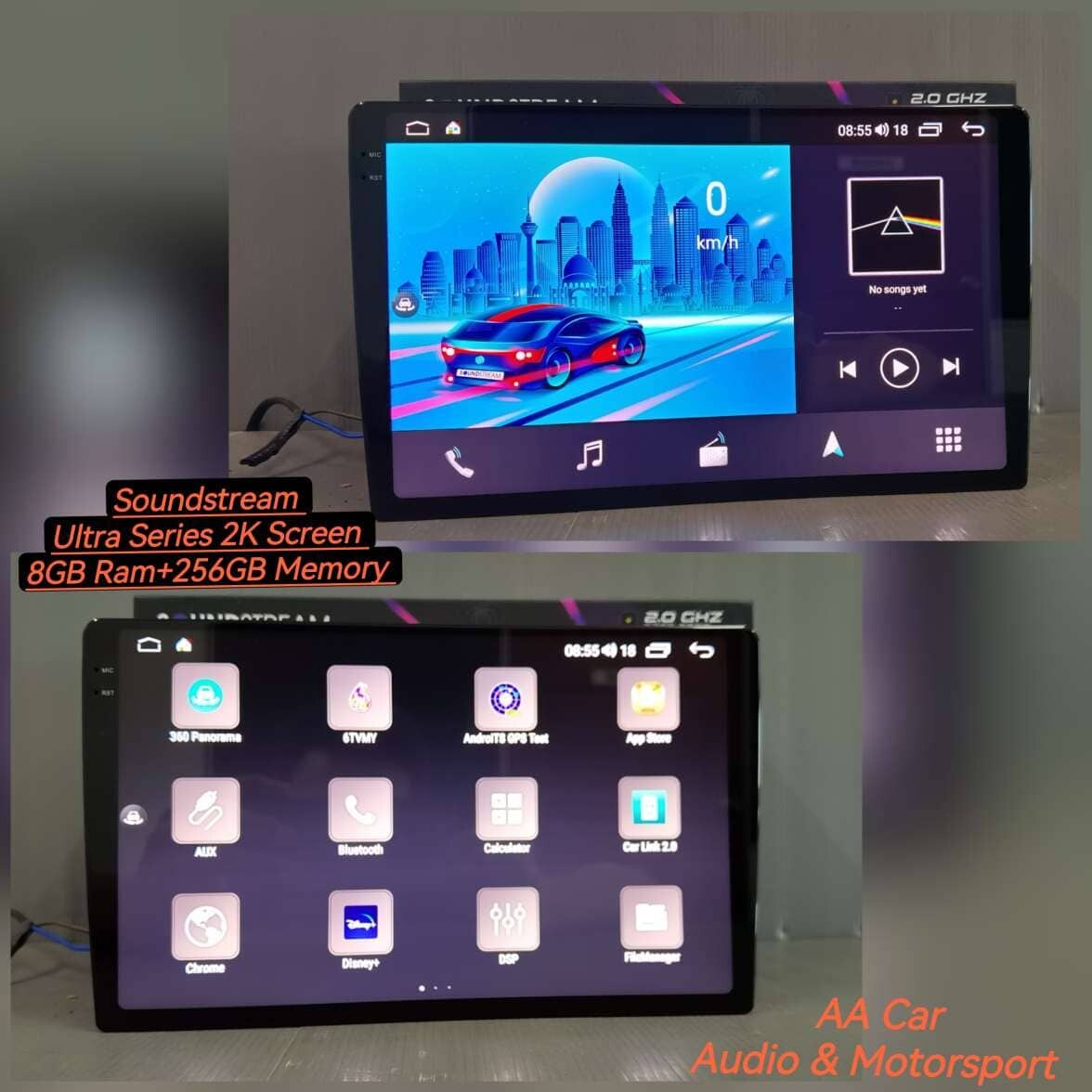 SOUNDSTREAM 8GB Ram + 256GB Memory ANZUO ULTRA 2K QLED 360 Cam ...