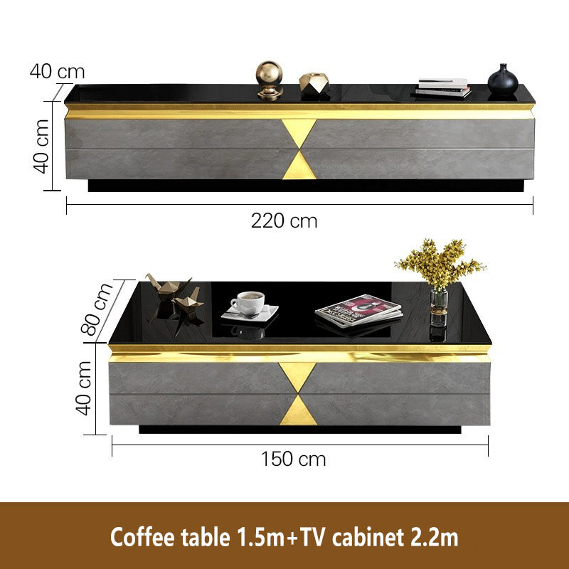 Foshan factory Living room furniture sets metal center coffee tables ...