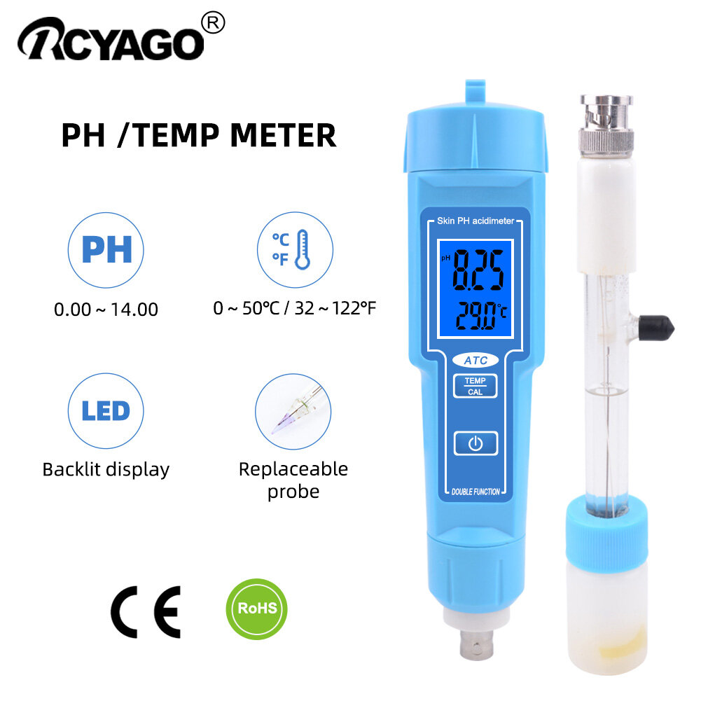 RCYAGO Household Auto Calibrating PH/Temperature Meter Chesese Milk ...