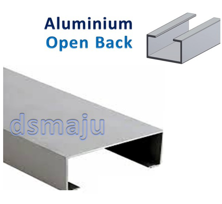DSMAJU Aluminum Open Back Bar Aluminium Hollow Bar Open Back Aluminum ...