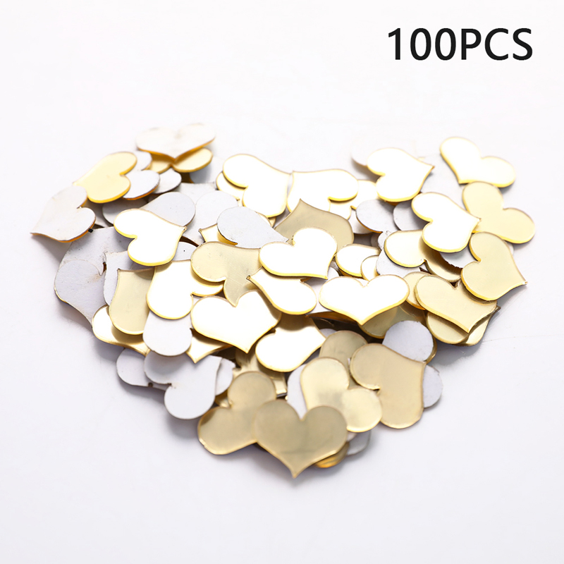 newdv2 100 pieces 2cm(0.8 in) Small Heart Sticker Wedding Decor Acrylic ...
