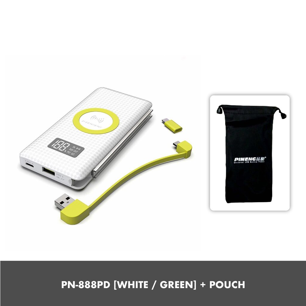 Pineng PN-888PD 10000mAh Powerbank Wireless Charging 2 Output Ports ...