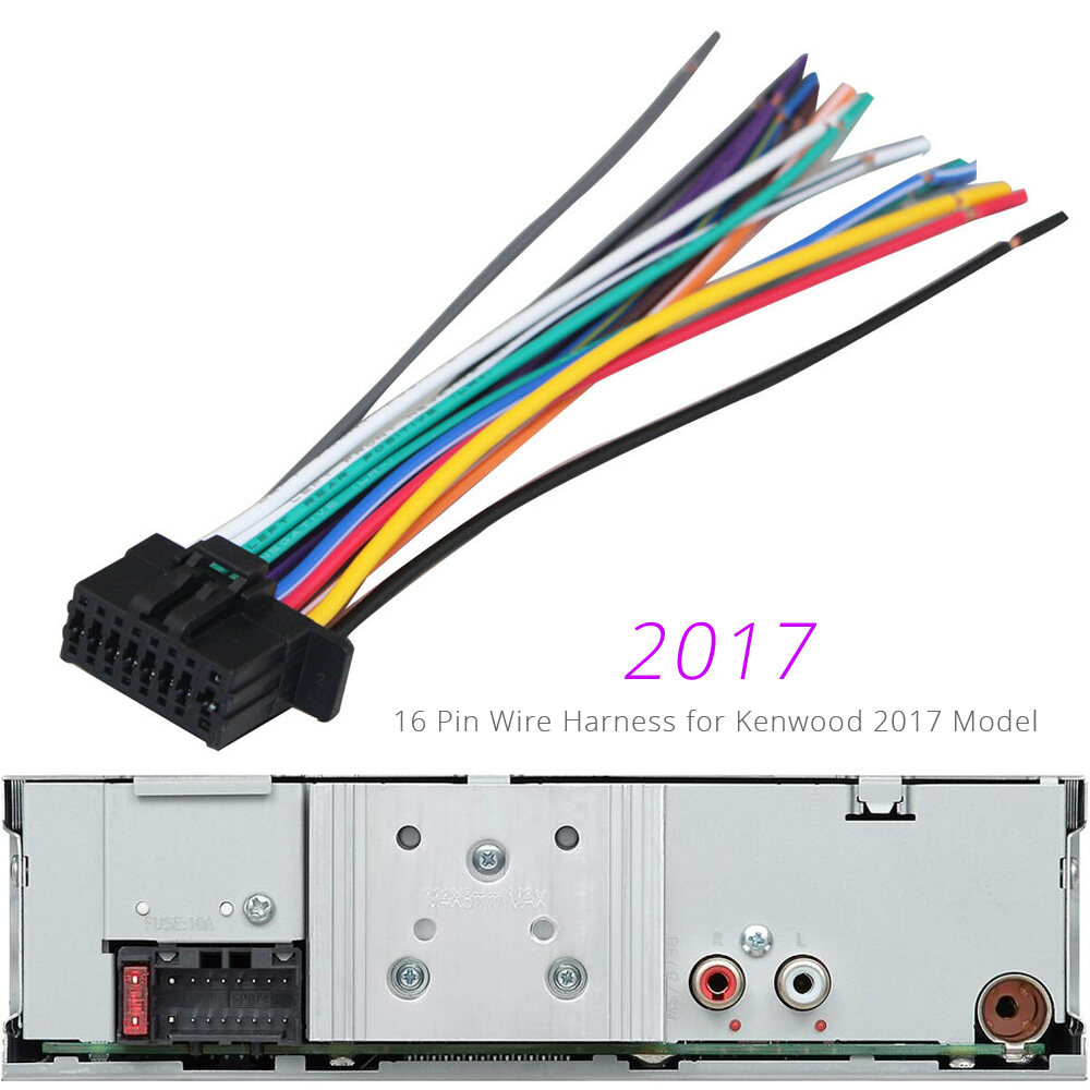16 Pin Wiring Harness Connector Adapter Cable for Kenwood DNX DDX KVT ...