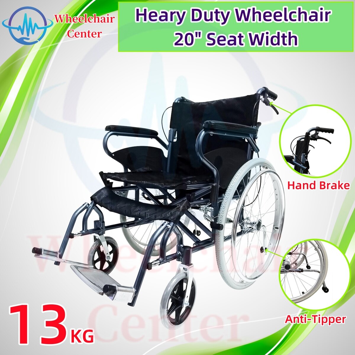 Heavy Duty Wheelchair-20" (Mobilis HD863LAJ-20") Kerusi Roda | Lazada