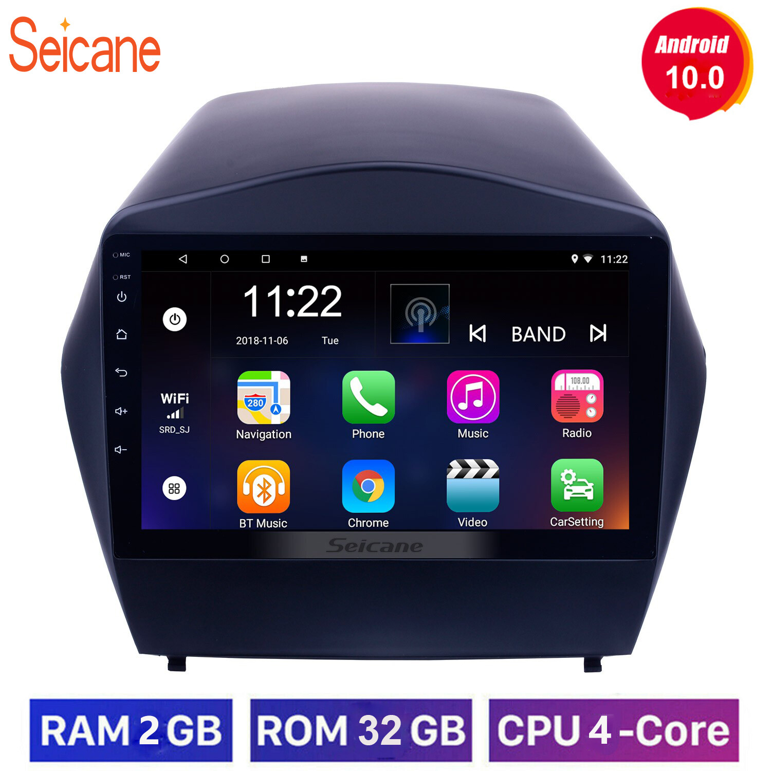 Seicane 9นิ้ว IPS หน้าจอสัมผัส Android 10.0วิทยุสำหรับ2009 2010 2011 ...